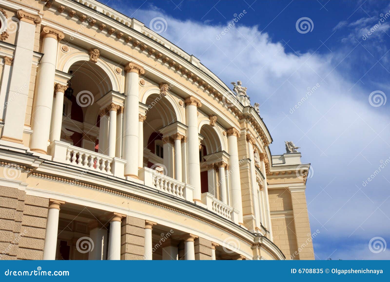 Odessa Opera house stock image. Image of curved, facade - 6708835
