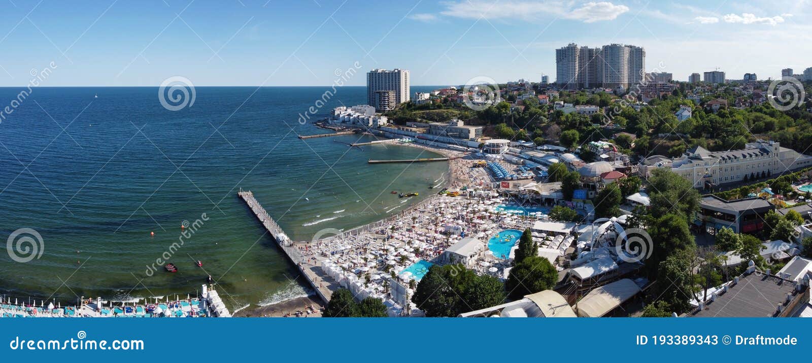 Odessa, Ukraine Arcadia Beach Panoramic Drone View Editorial Stock ...
