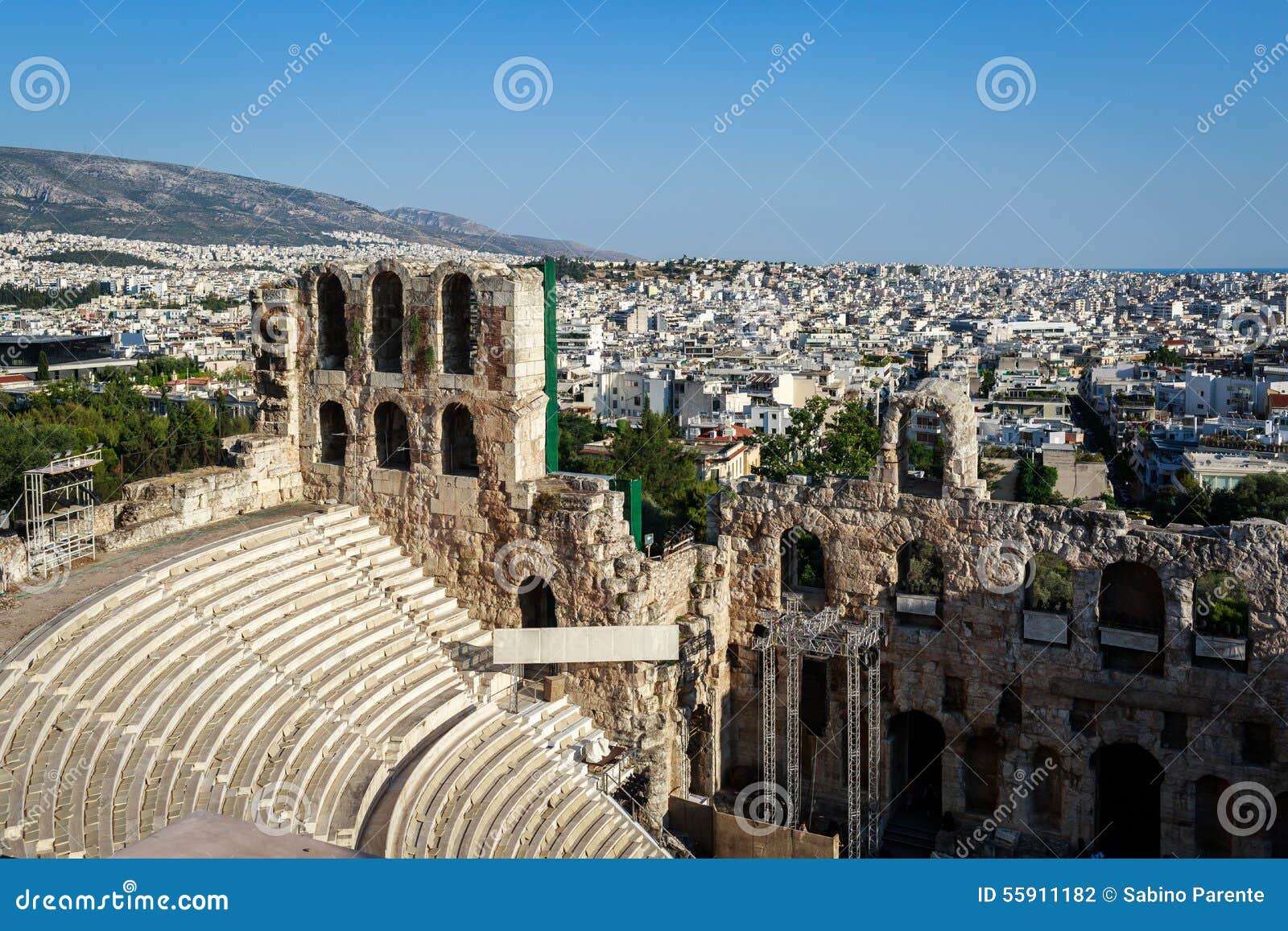 Odeum di Herodes fotografia stock. Immagine di partenone - 55911182