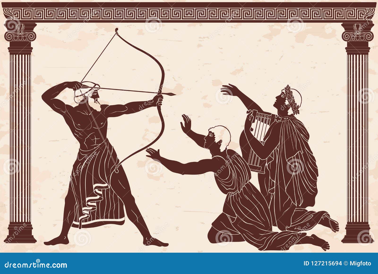 Odisea Y Los Pretendientes De Penilope Ilustración del Vector ...