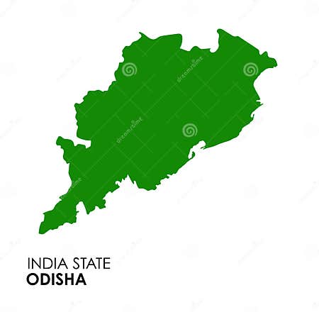 Odisha Map of Indian State. Odisha Map Vector Illustration Stock ...