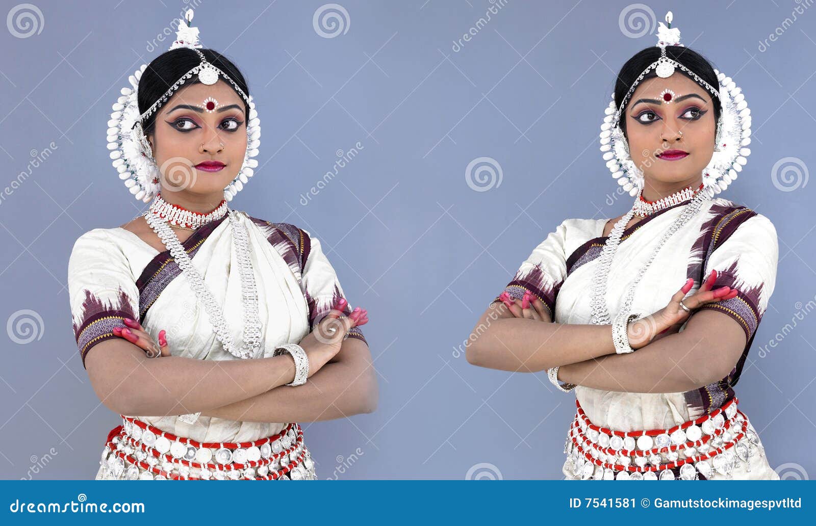 Odissi Dancer Wears Traditional Costume And Performs Odissi Dance At ...
