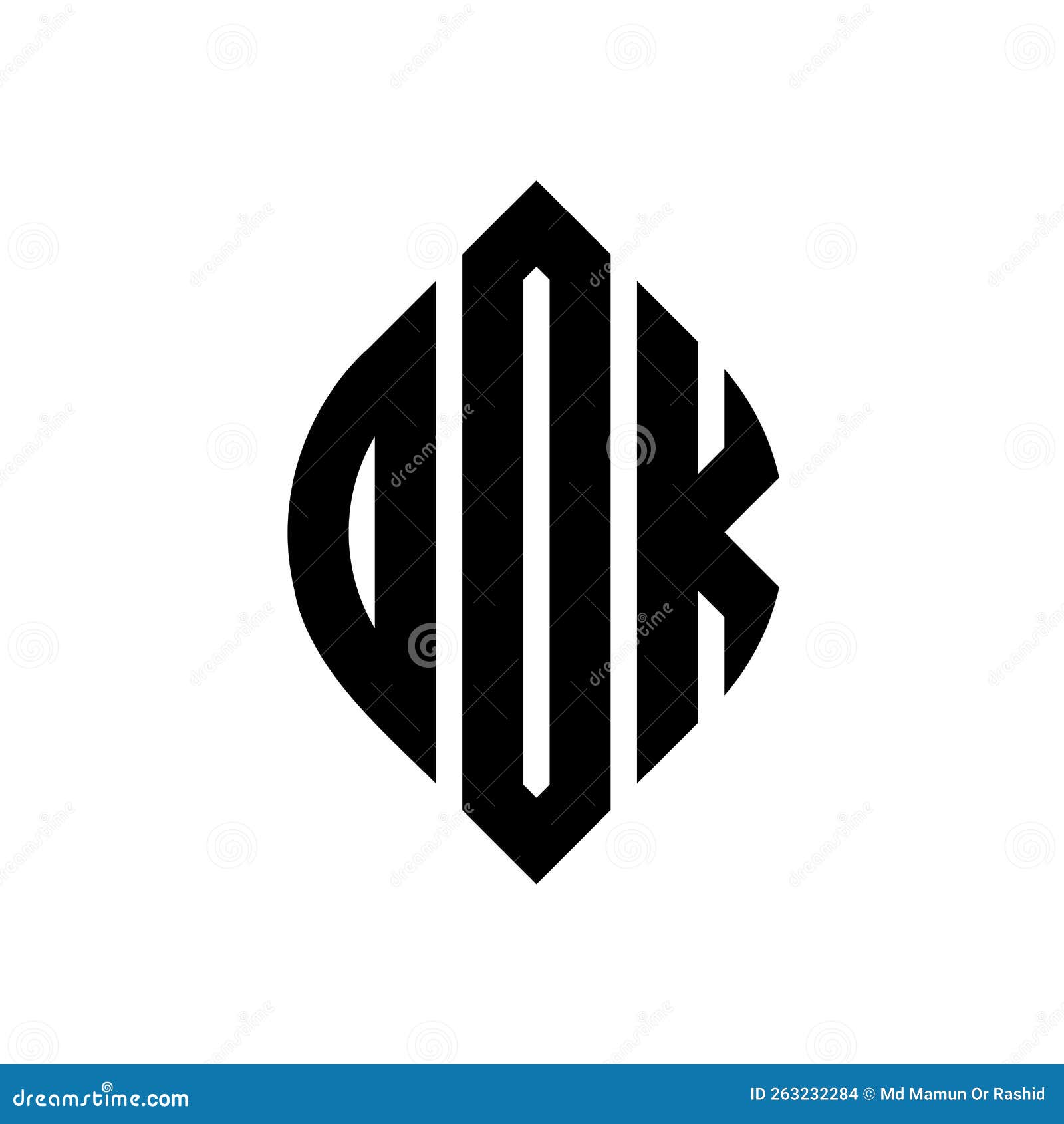 ODK Circle Letter Logo Design with Circle and Ellipse Shape. ODK ...