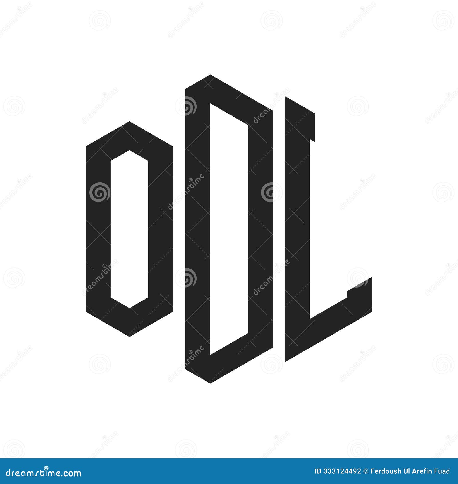 ODL Logo Design. Initial Letter ODL Monogram Logo Using Hexagon Shape ...