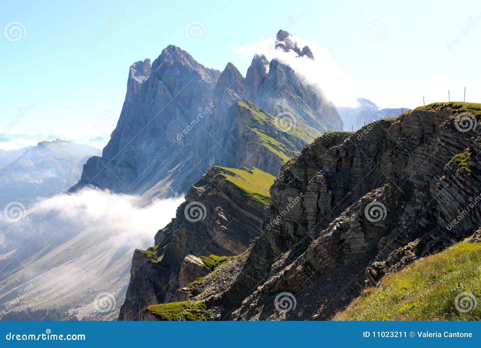 The Odle Mountains, Dolomites in Italy Stock Image - Image of national ...