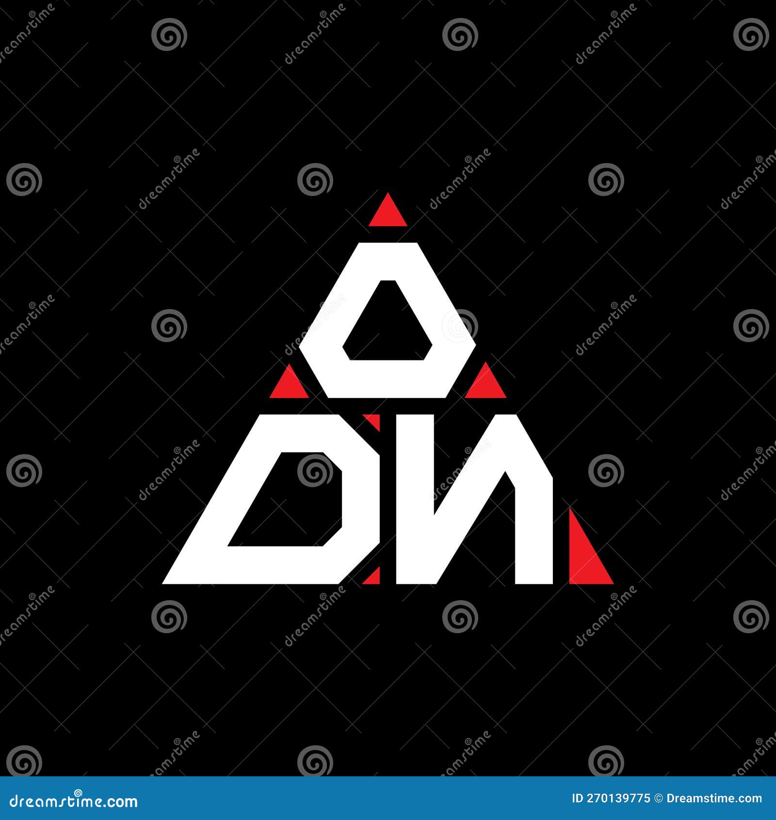ODN Triangle Letter Logo Design with Triangle Shape. ODN Triangle Logo ...