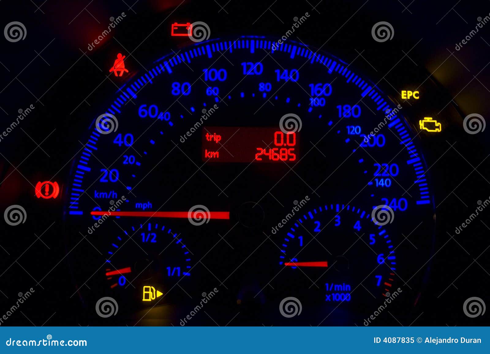 Odometer stock image. Image of digital, fuel, elements - 4087835