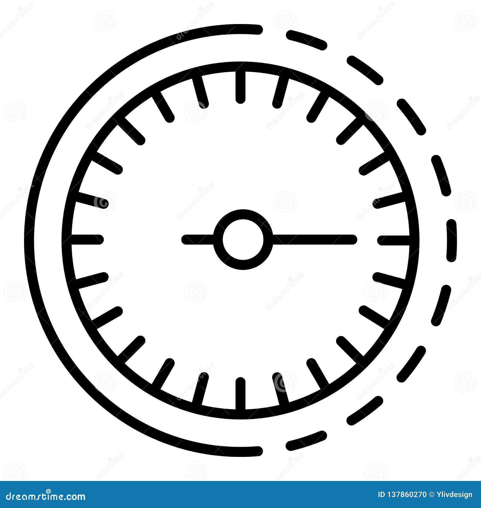 Odometer Icon, Outline Style Stock Vector - Illustration of panel ...