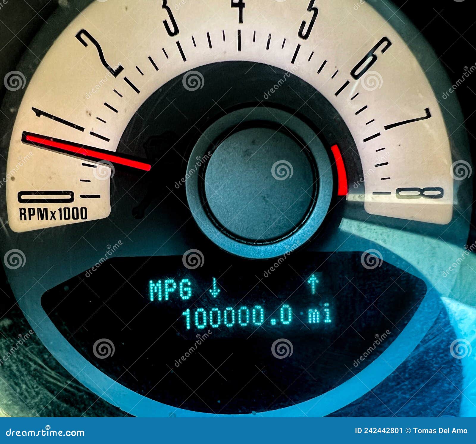 Odometer Showing 100000 Miles Stock Image - Image of technology, ford ...