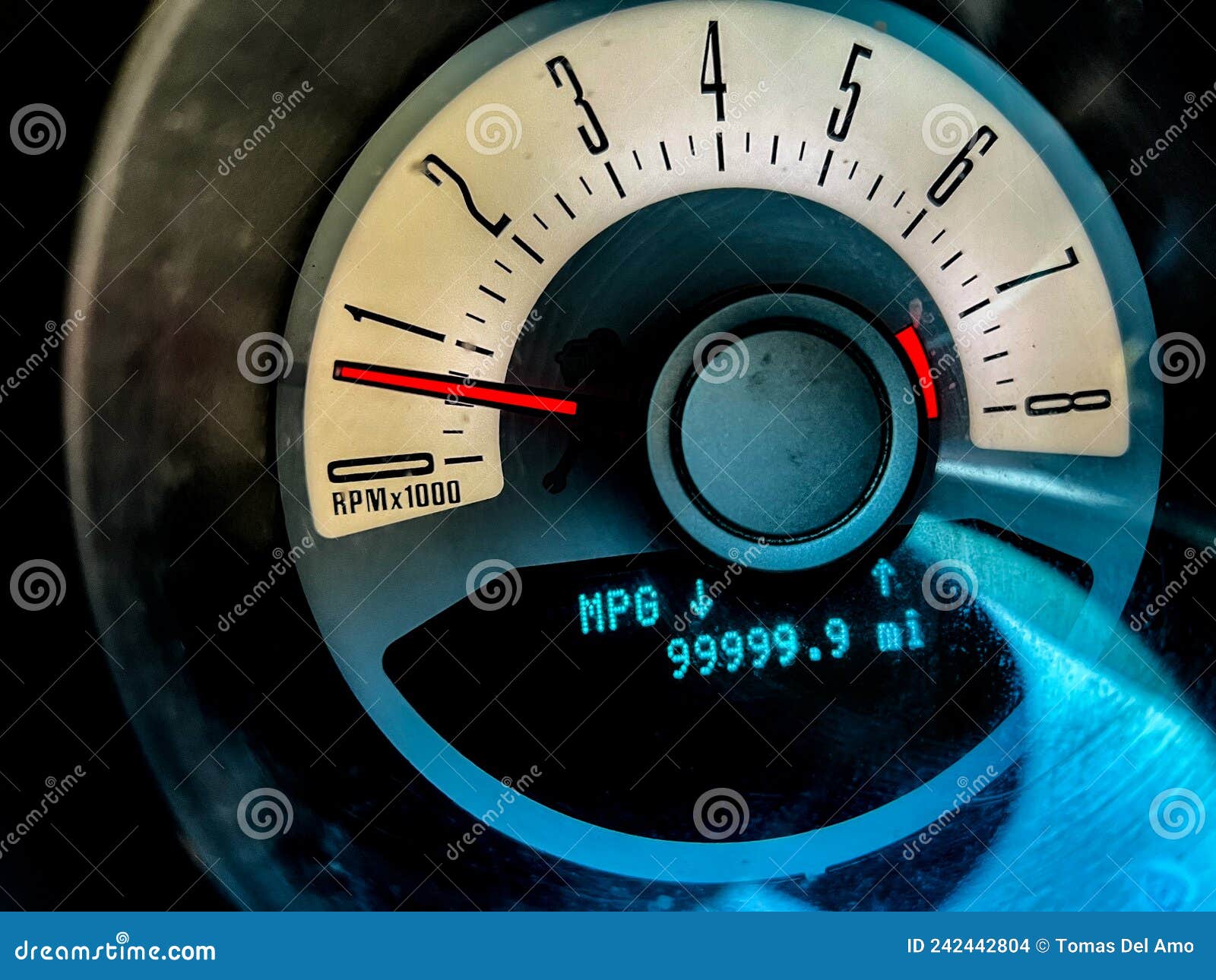 Odometer Showing 99999.9 Miles Stock Photo - Image of instrument ...