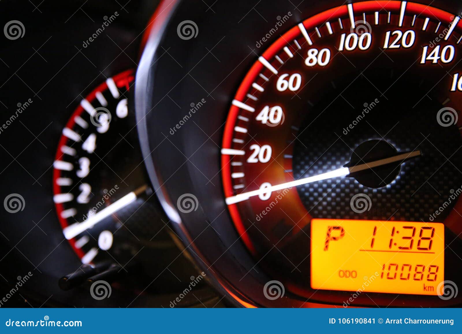 Odometer Speed in my car stock image. Image of brilliant - 106190841