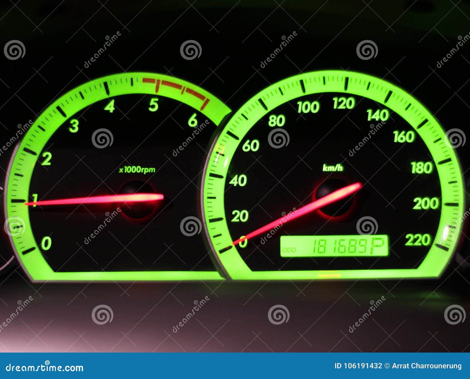 Odometer Speed in my car stock photo. Image of orange - 106191432