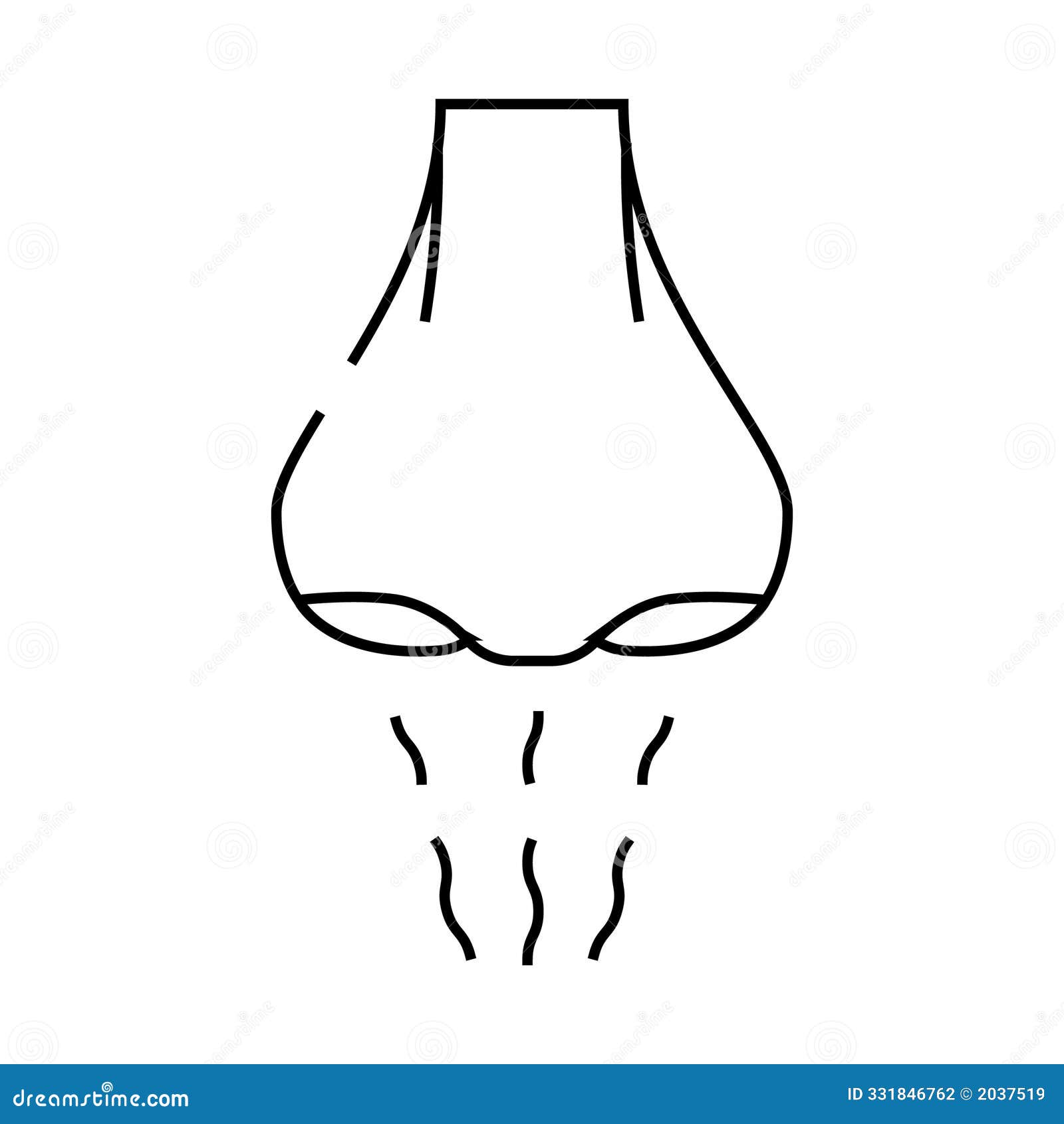 Odor Control Product Label Caution Line Icon Vector Illustration Stock ...