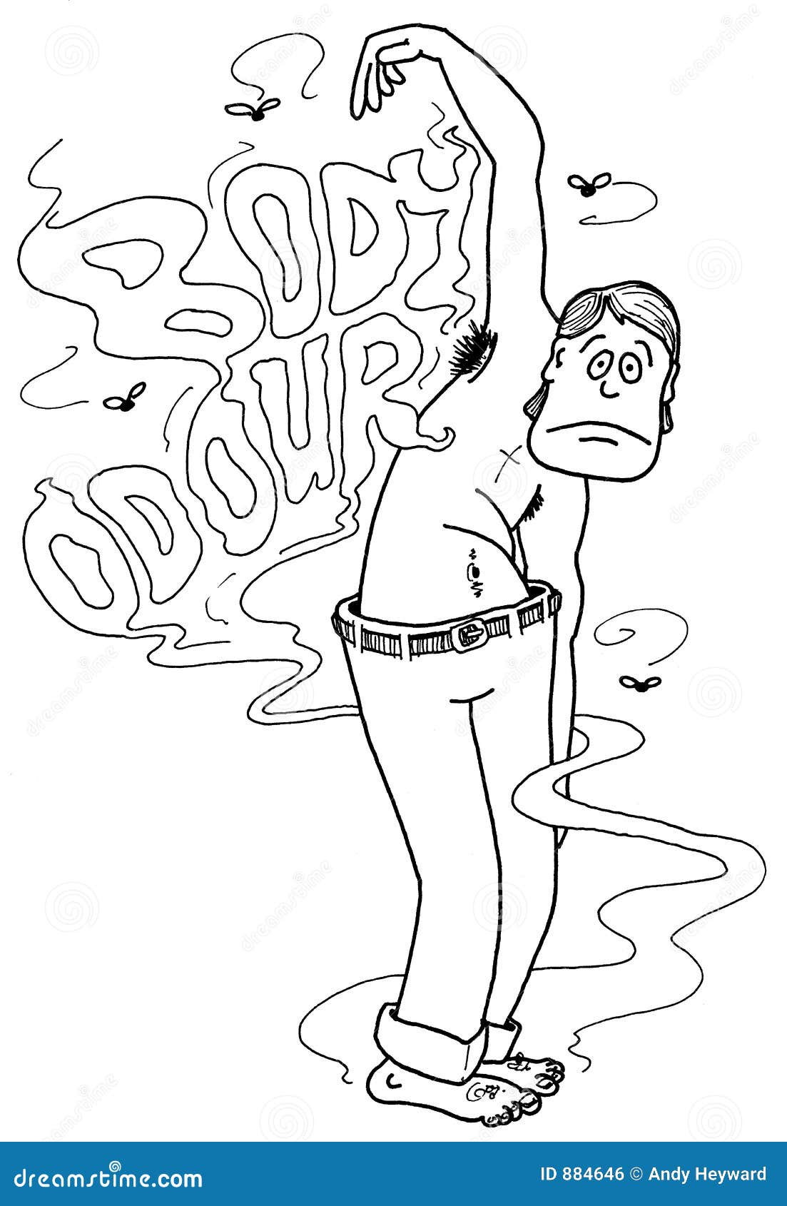Odor de corpo ilustração stock. Ilustração de fundo, adulto - 884646