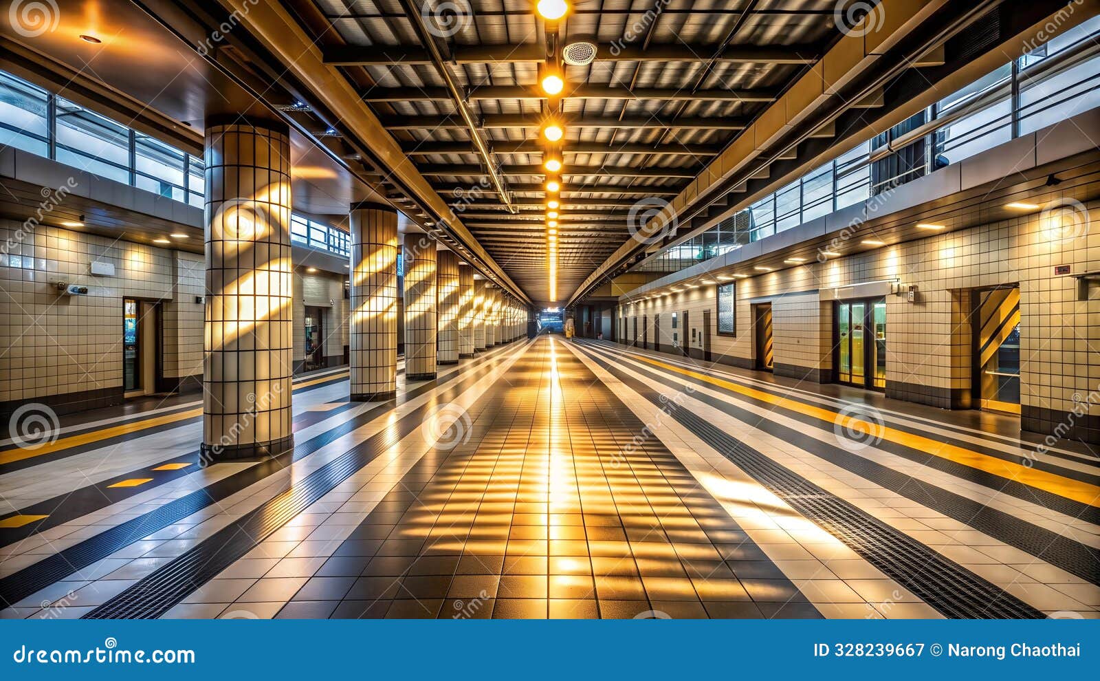 Odori Station: a Symphony of Light and Shadow Generative AI Stock Illustration - Illustration of ...