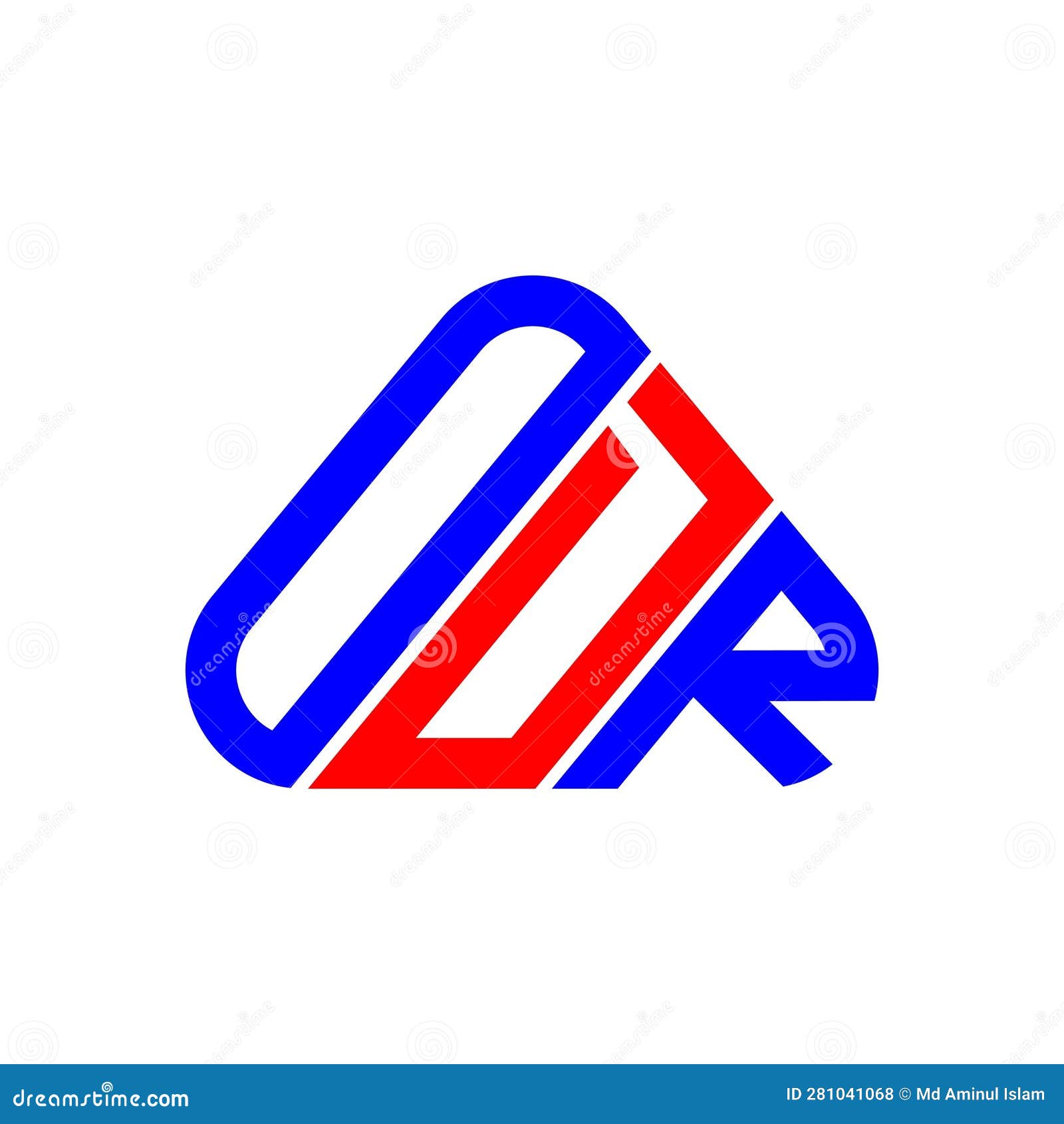 ODR Letter Logo Creative Design with Vector Graphic, ODR Stock Vector ...