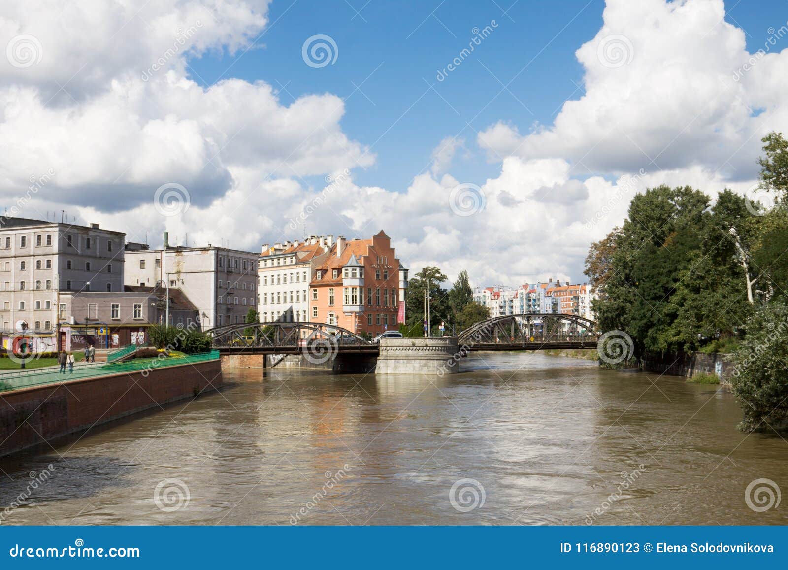 The Odra River in Wroclaw City in Poland Editorial Stock Photo - Image ...