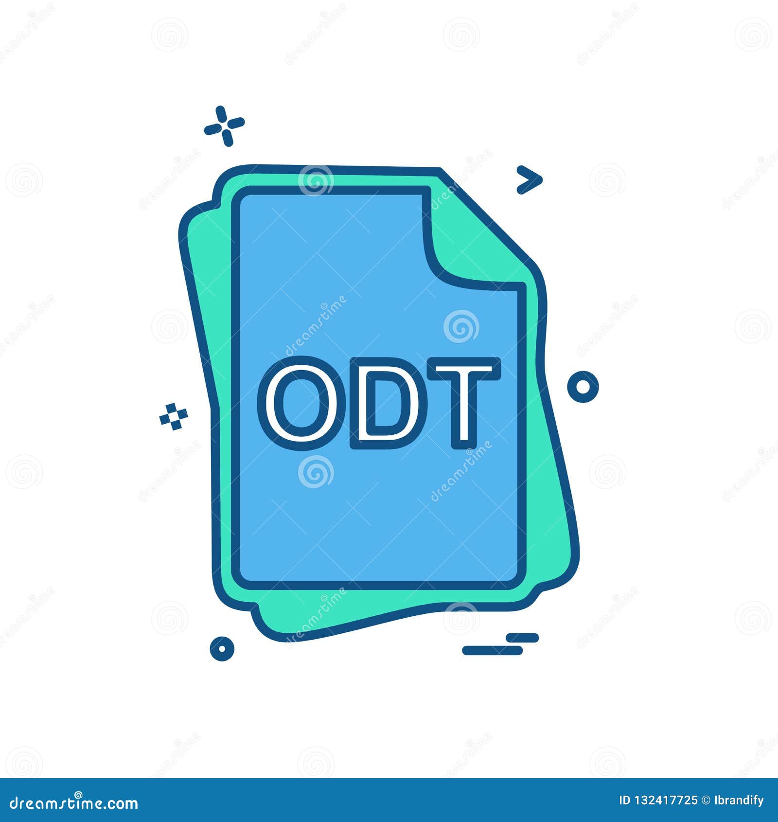 ODT File Type Icon Design Vector Stock Vector - Illustration of graphic ...