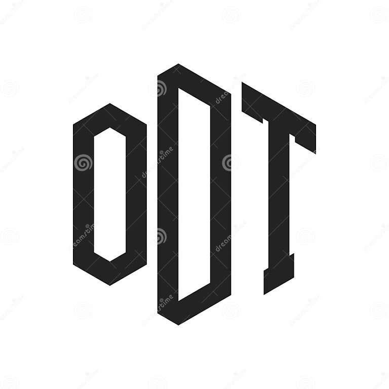ODT Logo Design. Initial Letter ODT Monogram Logo Using Hexagon Shape ...