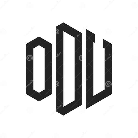 ODU Logo Design. Initial Letter ODU Monogram Logo Using Hexagon Shape ...