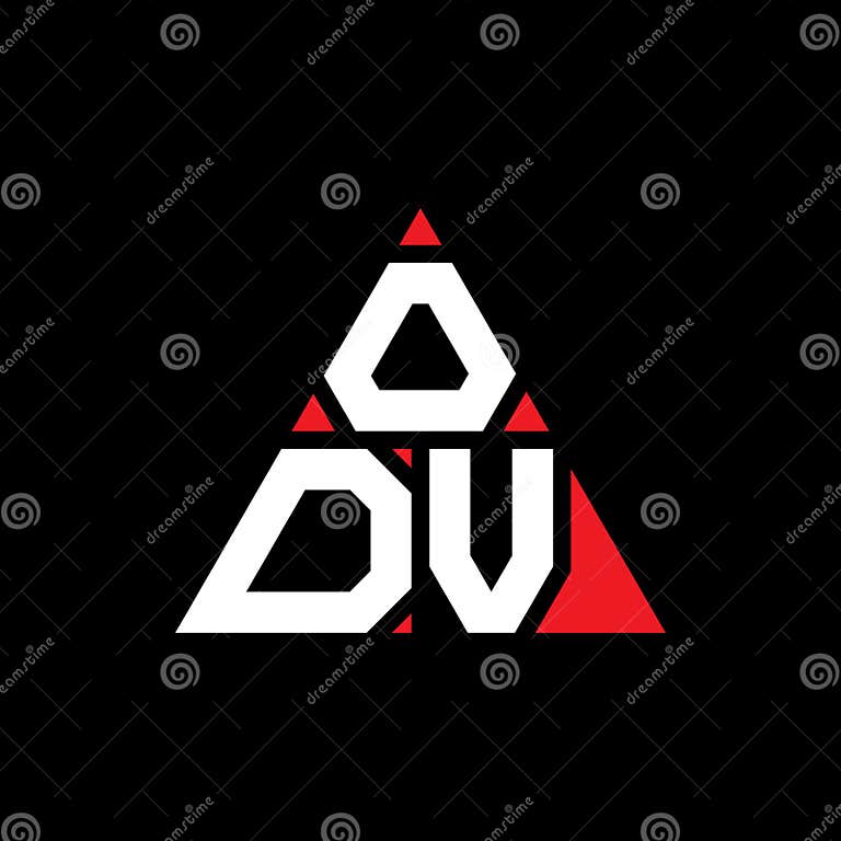 ODV Triangle Letter Logo Design with Triangle Shape. ODV Triangle Logo ...