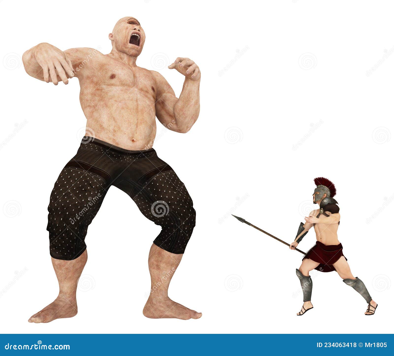 Odyssey Polyphemus Titan Attacked By Odysseus Greek Myth Cartoon Vector ...
