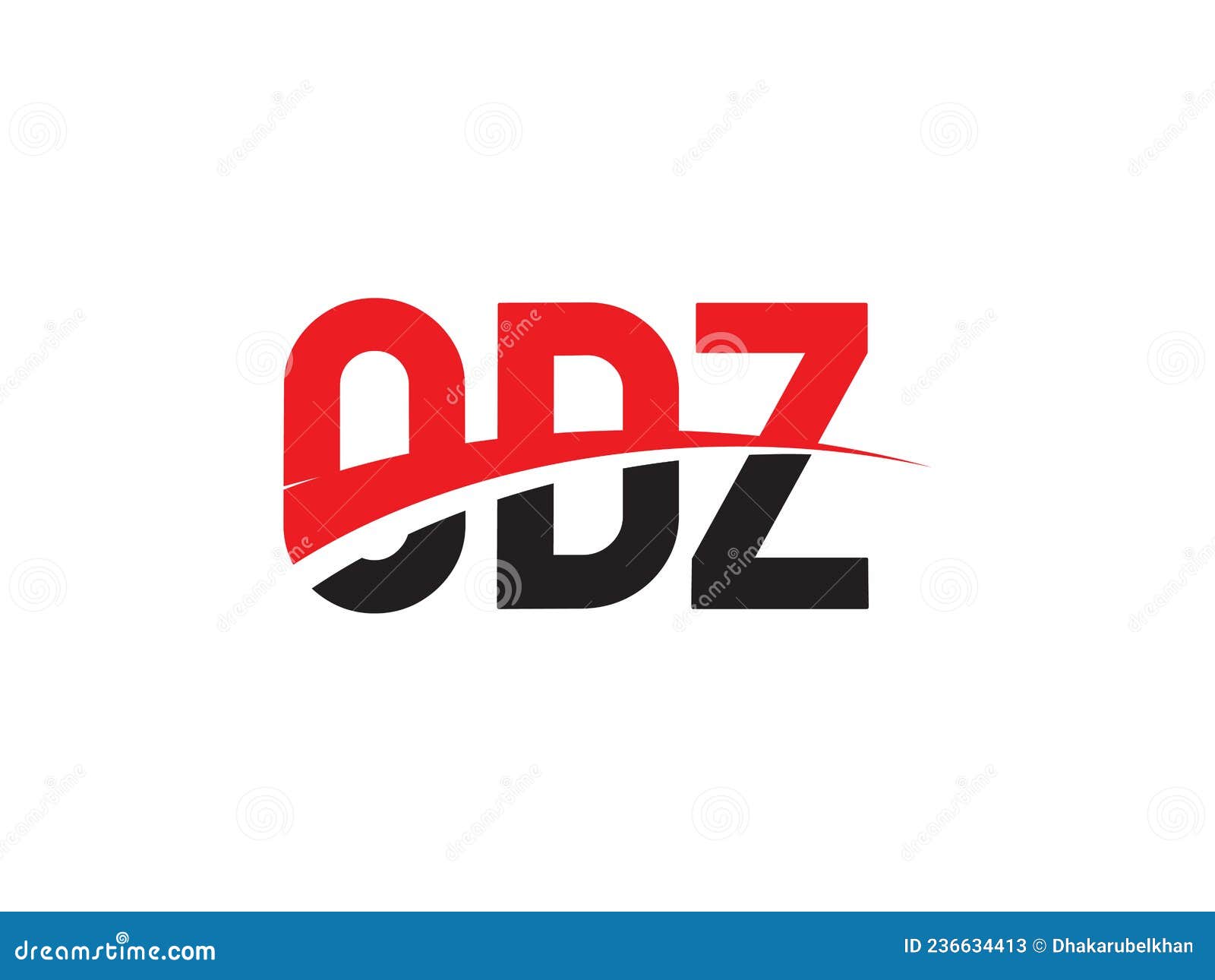 ODZ Letter Initial Logo Design Vector Illustration Stock Vector ...
