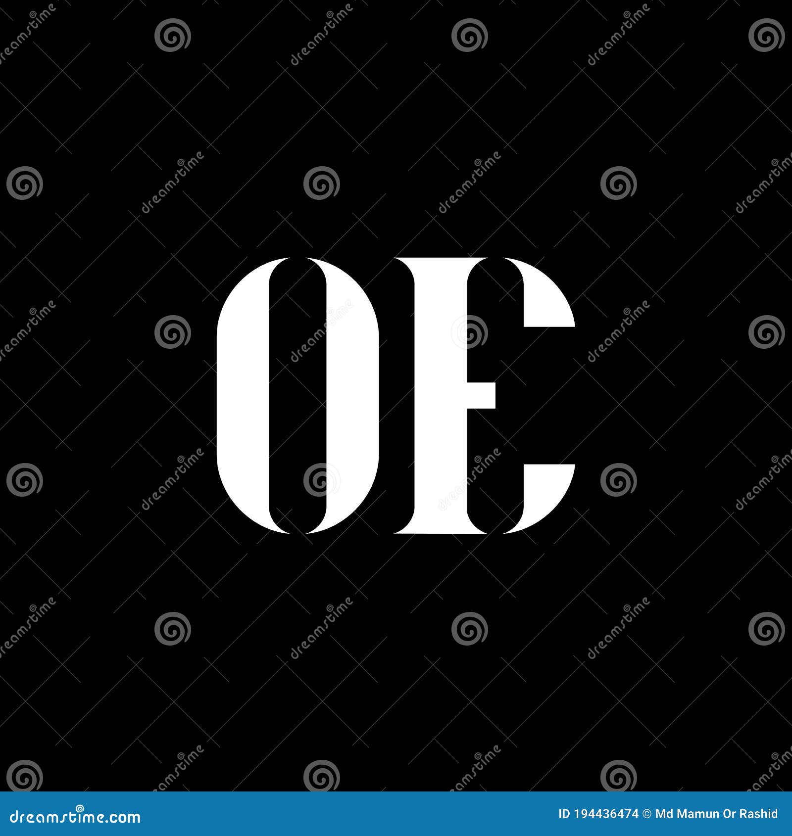 OE Letter Logo Design. Initial Letter OE Uppercase Monogram Logo White ...
