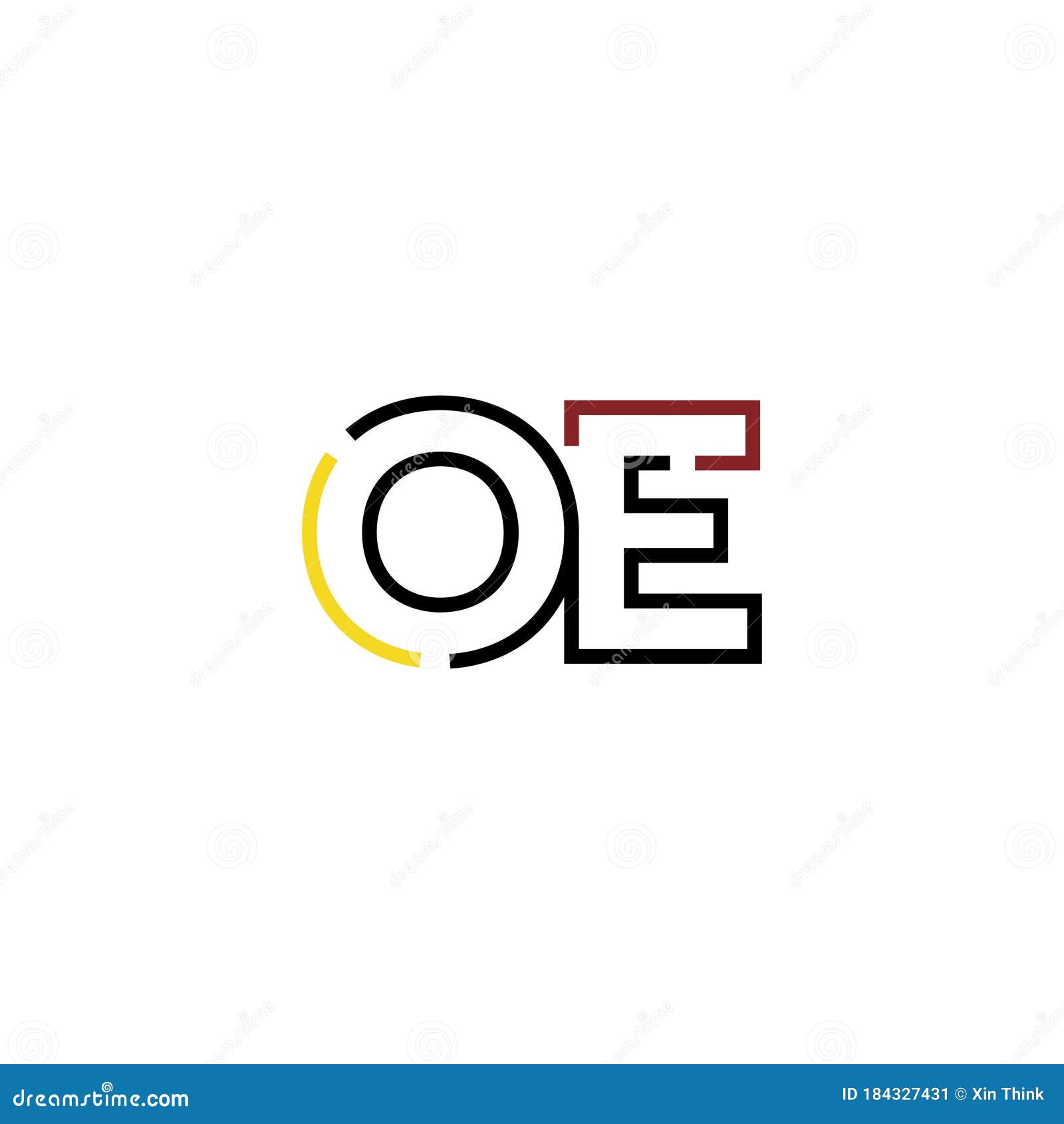 OE Letter Logo Icon Design Template Elements Stock Vector ...
