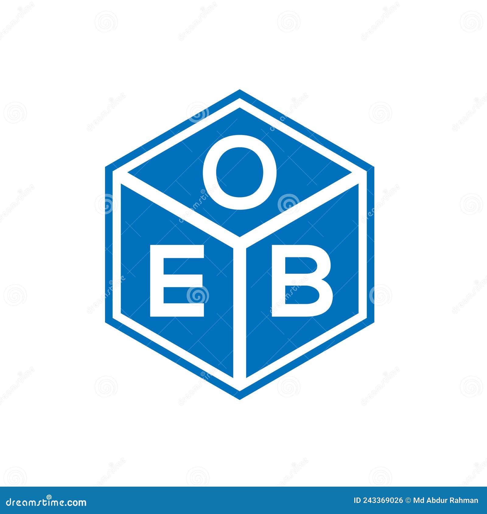 OEB Letter Logo Design on Black Background. OEB Creative Initials ...