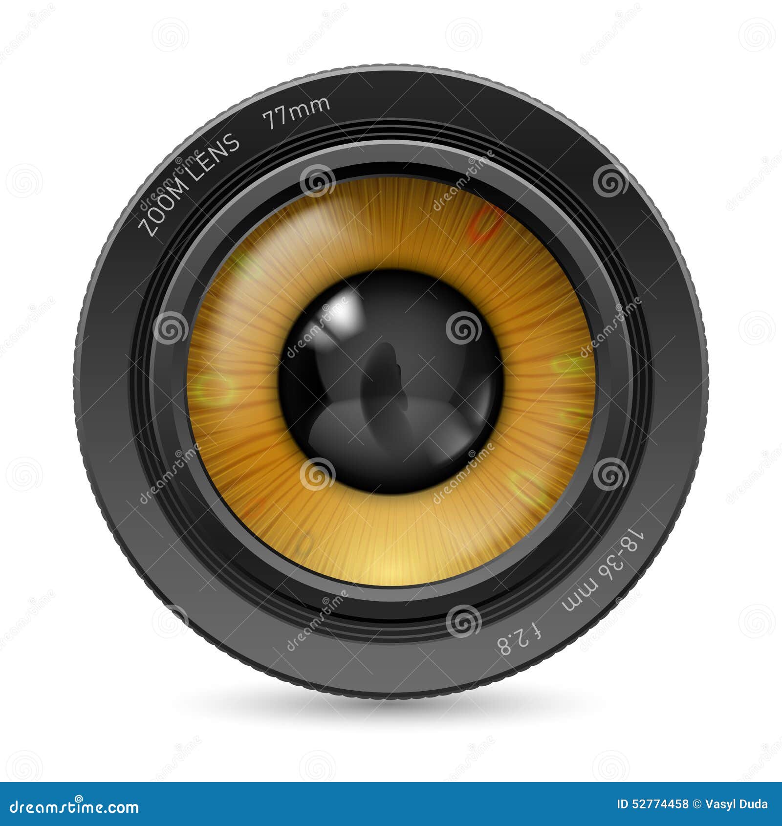 Oeil D'objectif De Caméra Illustration de Vecteur - Image: 52774458