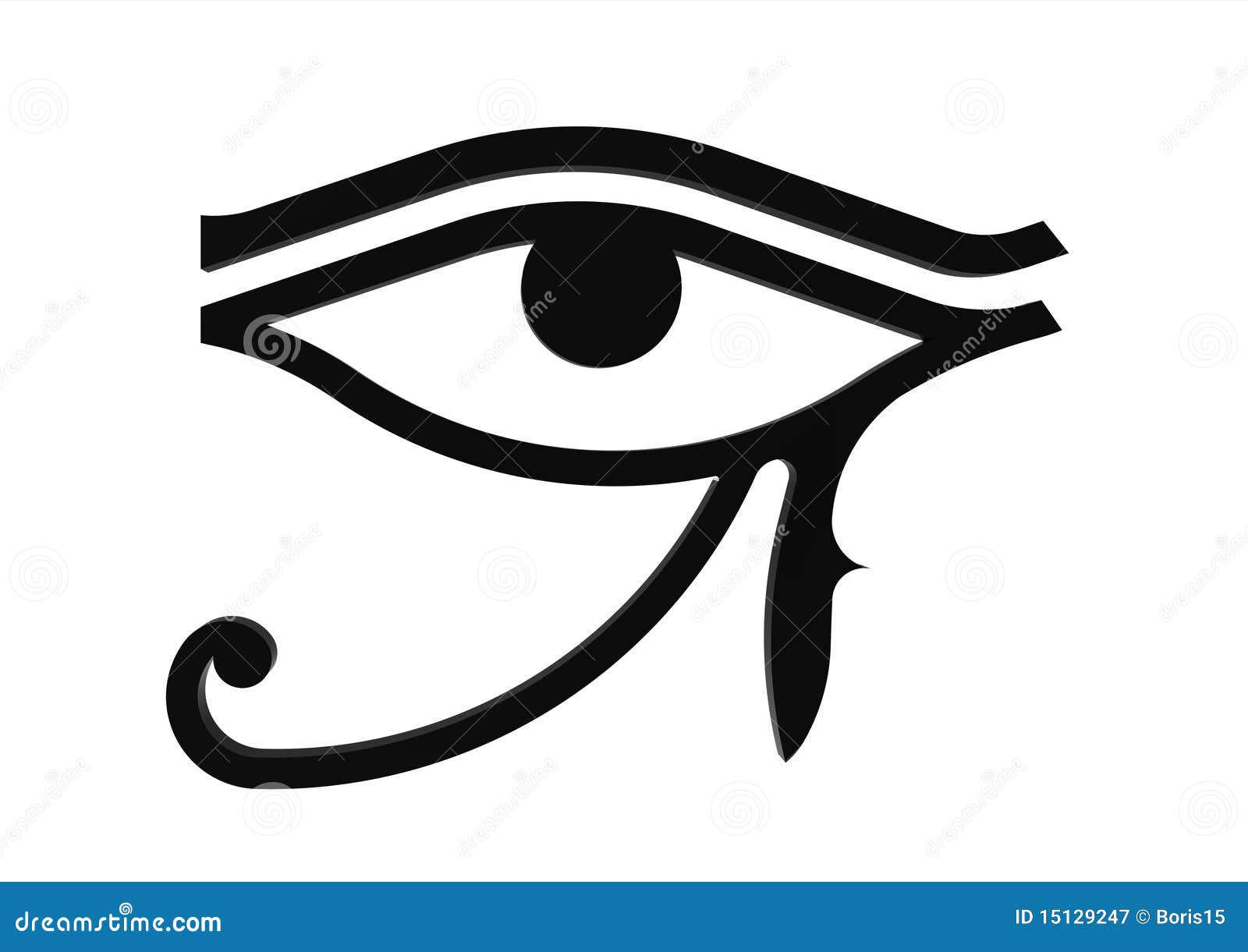 Oeil de Horus illustration stock. Illustration du egypte - 15129247