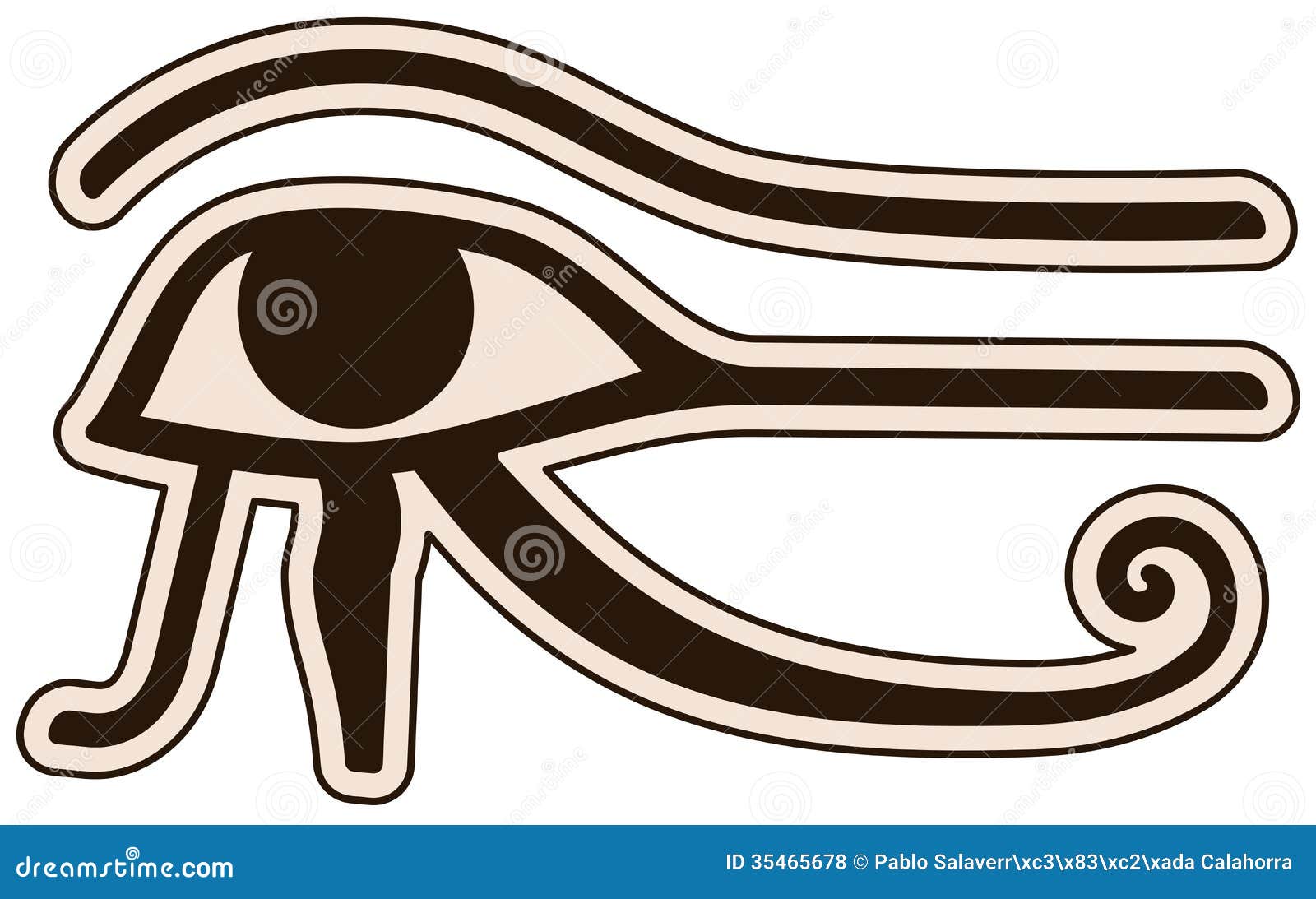 Oeil de Horus illustration de vecteur. Illustration du mythe - 35465678