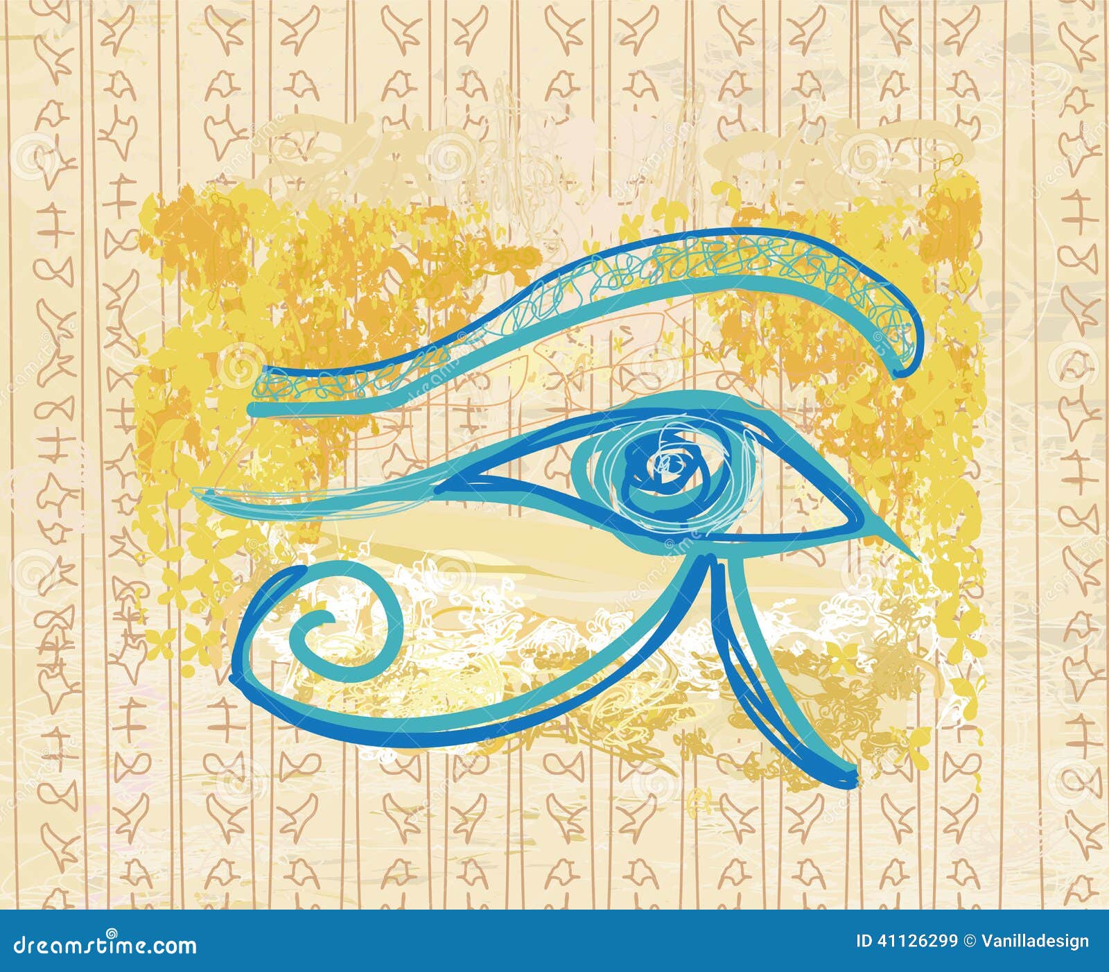 Oeil de Horus illustration de vecteur. Illustration du horus - 41126299