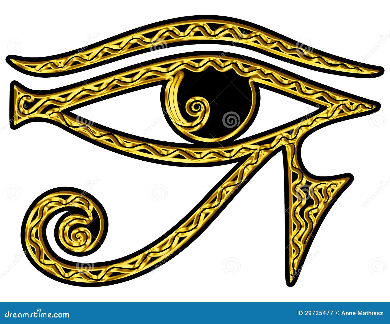 Oeil De Horus - Oeil Inverse De Thoth Illustration Stock - Illustration ...