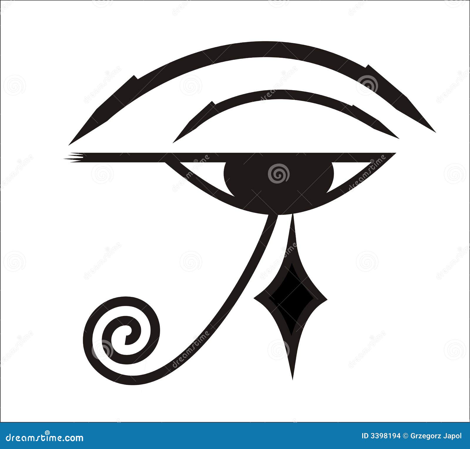 Oeil De Symbole D Egyptien De Horus Stock Illustrations, Vecteurs ...