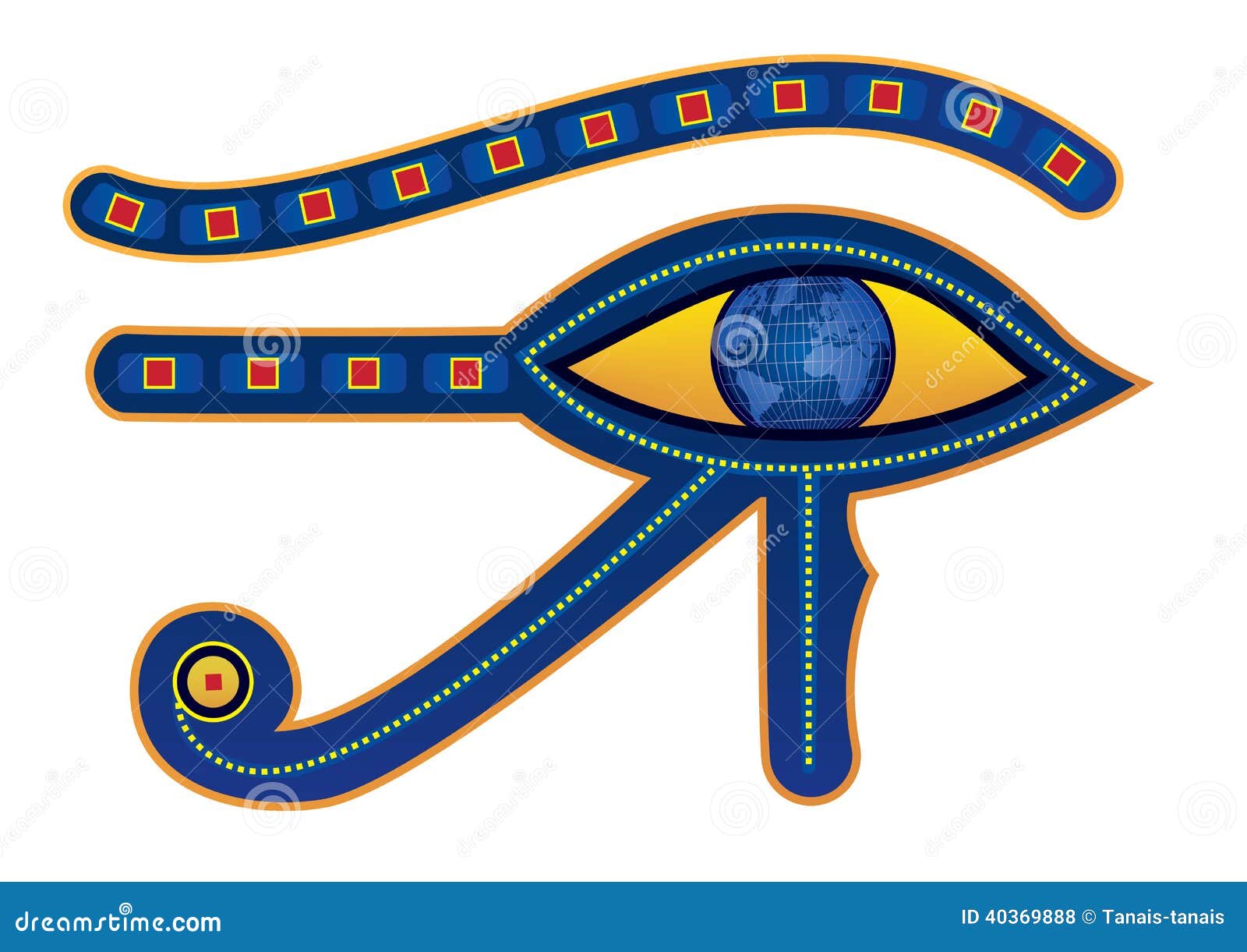 Oeil de l'Egypte illustration de vecteur. Illustration du configuration ...