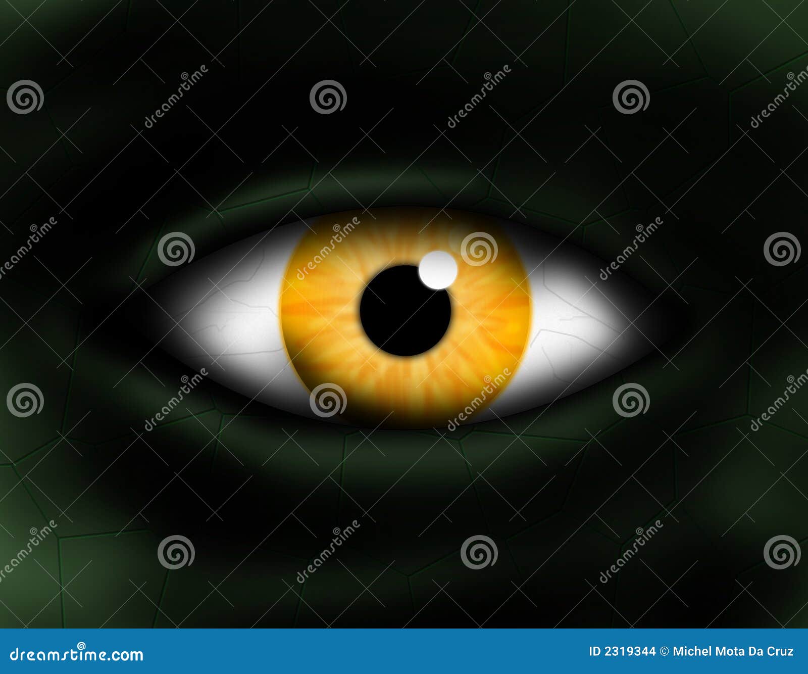 Oeil de monstre illustration stock. Illustration du humain - 2319344