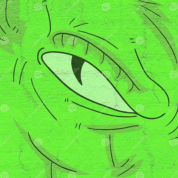 Oeil de monstre illustration stock. Illustration du griffonnages - 81401018