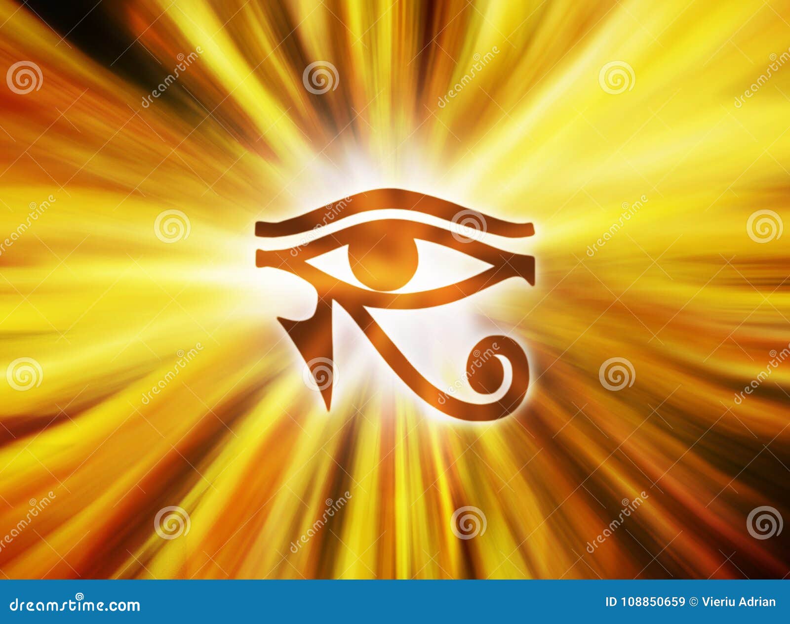 Oeil De Symbole D'Egyptien De Horus Illustration Stock - Illustration ...