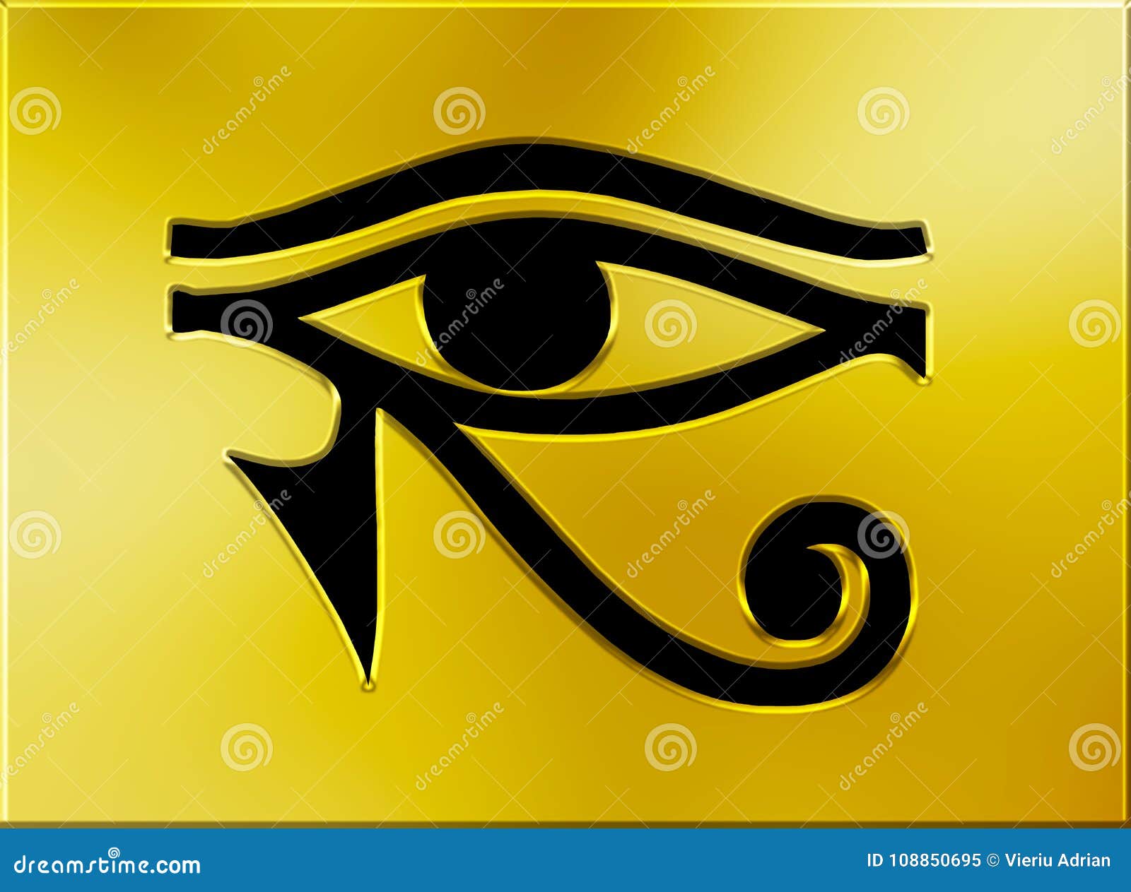 Oeil De Symbole D'Egyptien De Horus Illustration Stock - Illustration ...