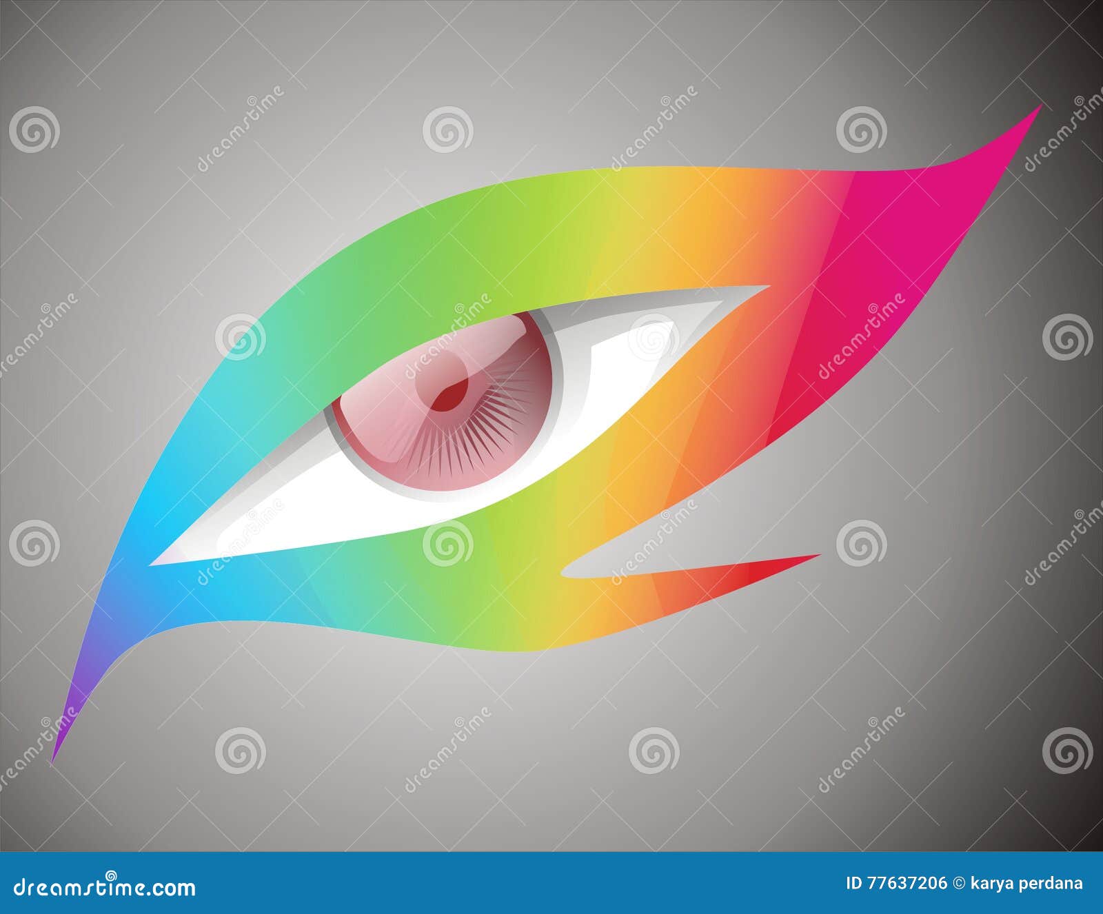 Oeil rouge illustration stock. Illustration du yeux, oeil - 77637206