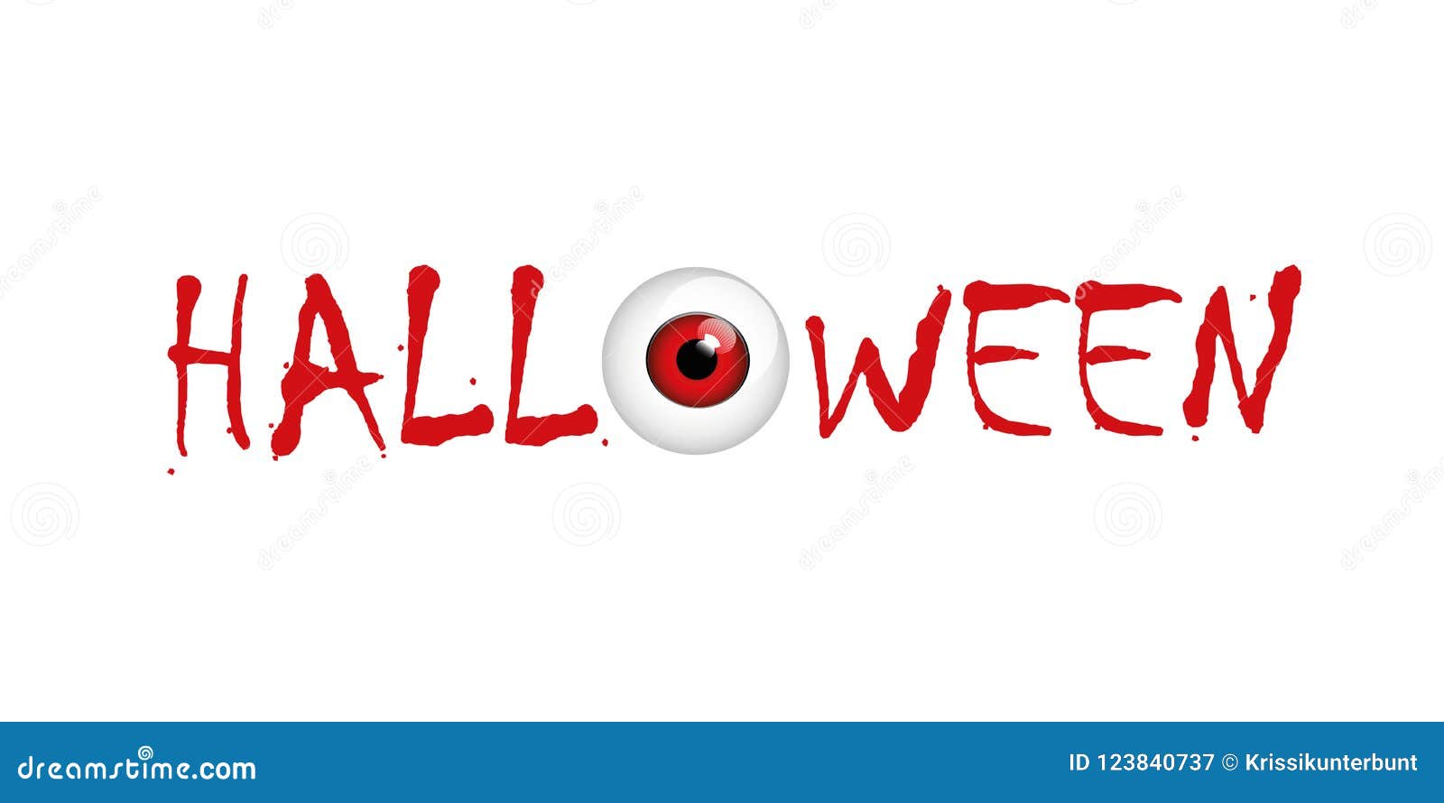 Oeil Rouge D'horreur Halloween Illustration de Vecteur - Illustration ...