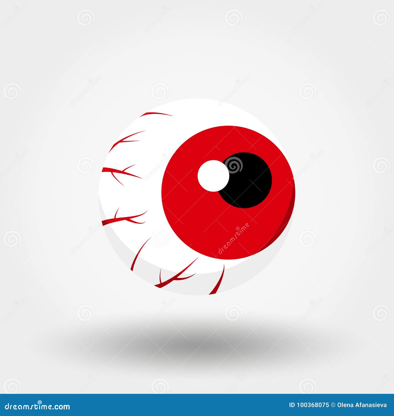 Oeil Rouge Graphisme Vecteur Plat Illustration Stock - Illustration du ...