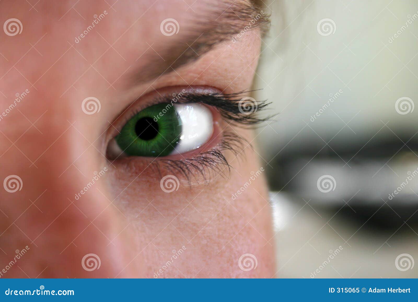 Oeil vert d'envie image stock. Image du jeux, concept, crainte - 315065