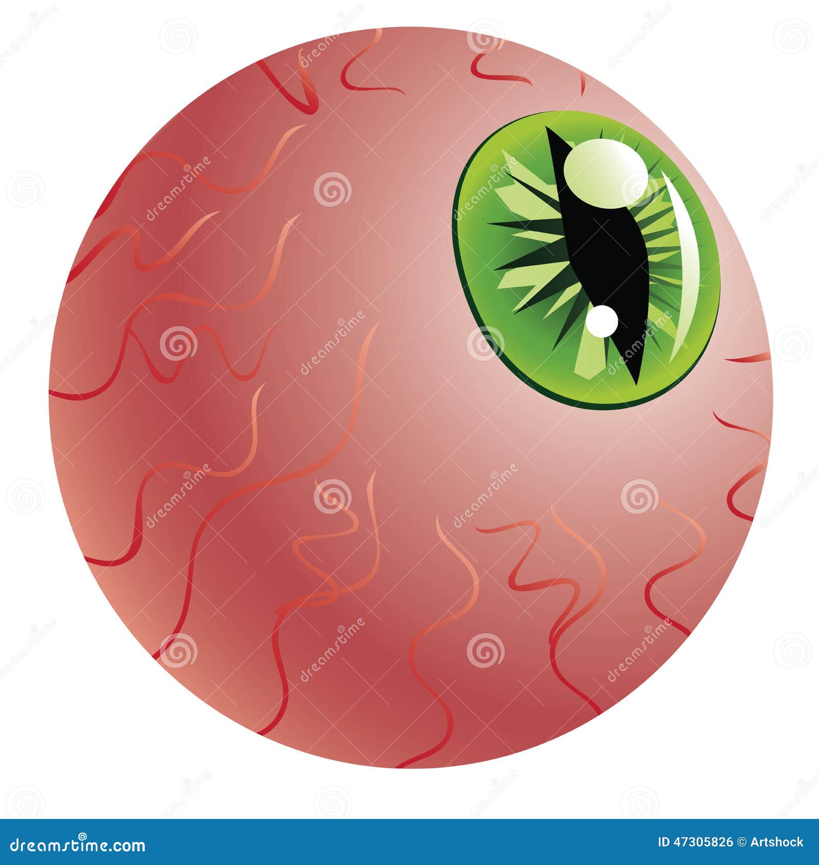 Oeil vert d'un monstre illustration de vecteur. Illustration of fente ...