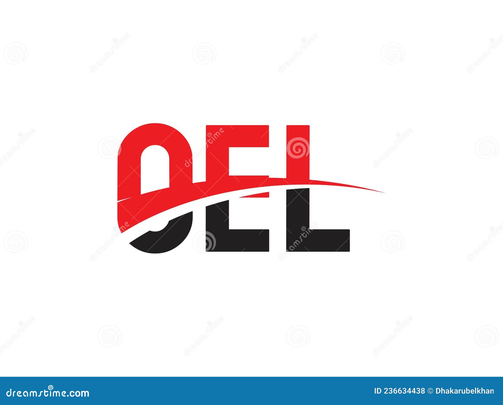 OEL Letter Initial Logo Design Vector Illustration Stock Vector ...