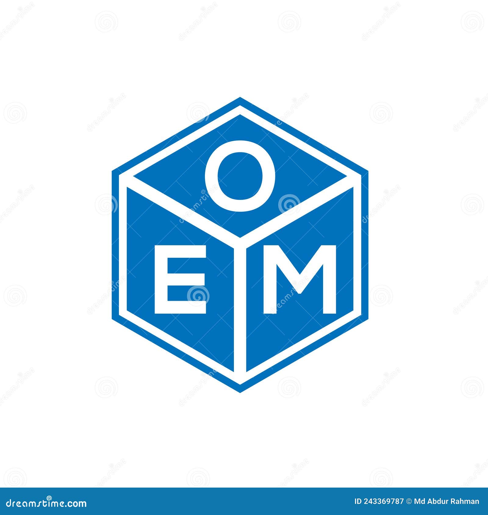 OEM Letter Logo Design on Black Background. OEM Creative Initials ...