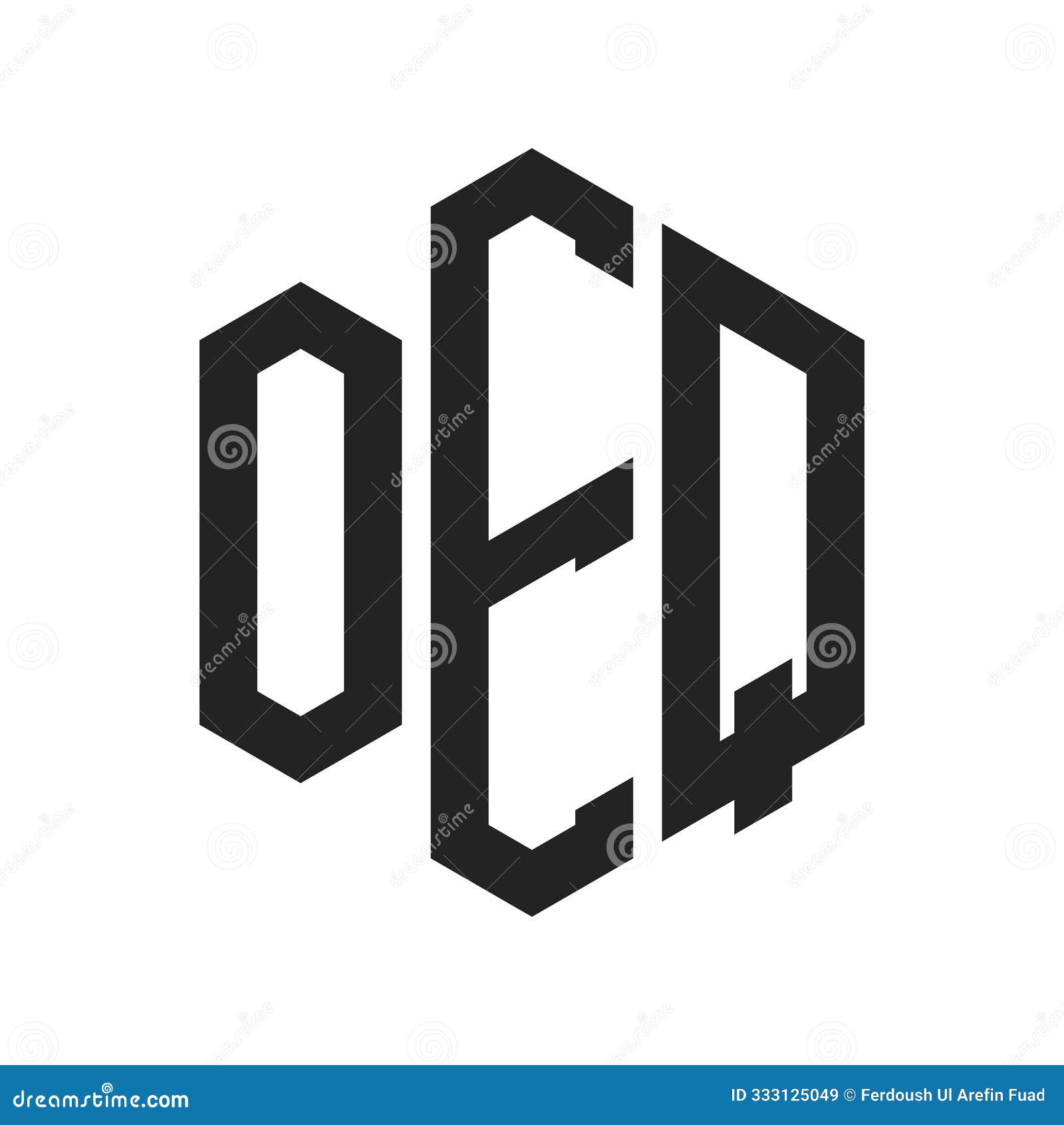 OEQ Logo Design. Initial Letter OEQ Monogram Logo Using Hexagon Shape ...