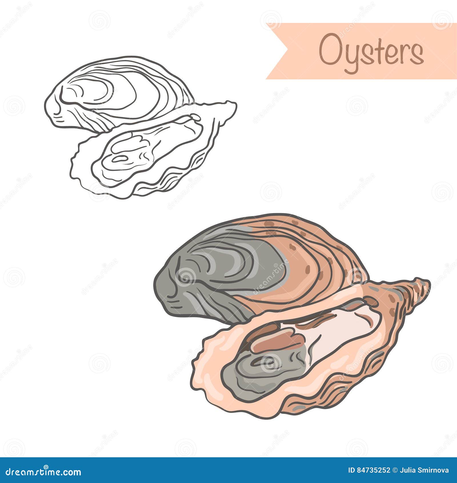 Oesters stock illustratie. Illustration of luxe, grafisch - 84735252